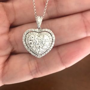 Effy | Jewelry | Effy Diamond Heart Pendant Necklace 4k Wg | Poshmark